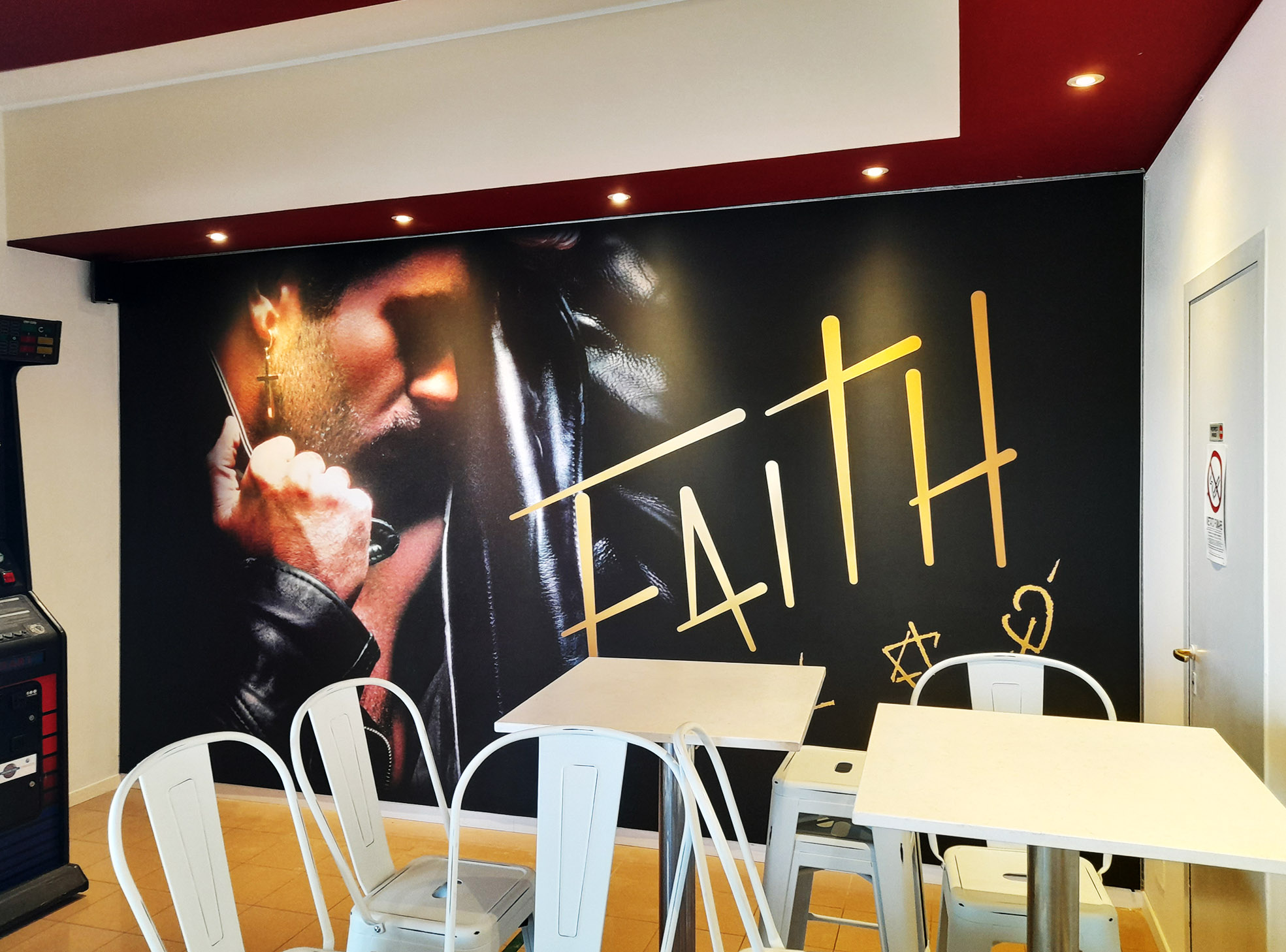 Textensil parete bar - realizzazione e stampa decorazioni grafiche ...